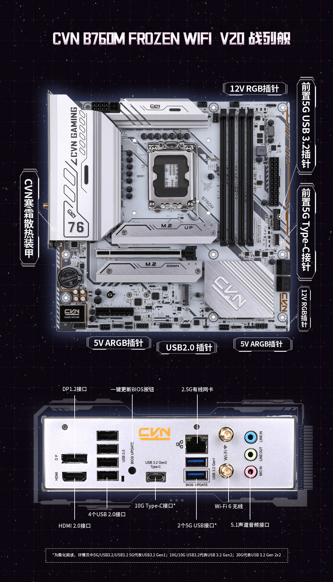 七彩虹官网-产品-CVN B760M FROZEN WIFI V20