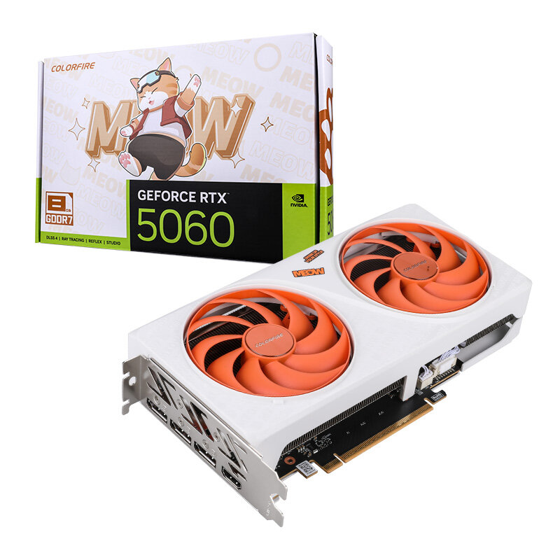 七彩虹官网-产品-COLORFIRE GeForce RTX 5060 橘影橙 DUO 8GB