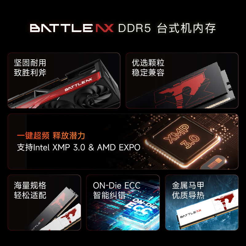 七彩虹官网-产品-战斧 DDR5 48G*2 6000 C30 夜影黑